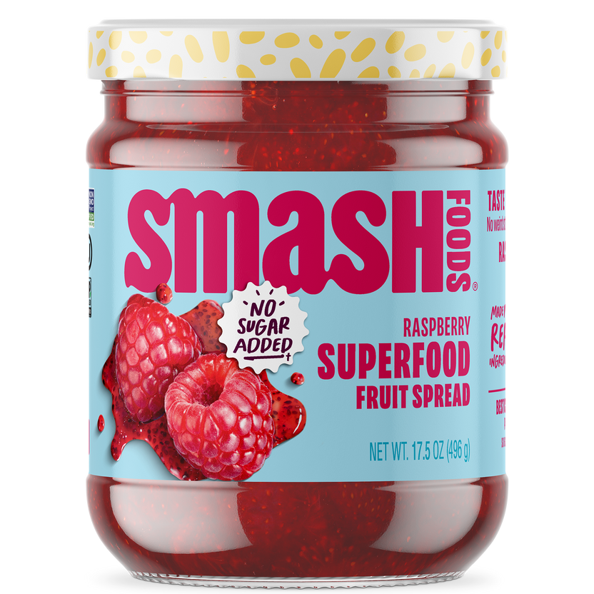 Chia Smash Raspberry Jam - No Sugar Added, 4 Real Ingredients, – Smash ...